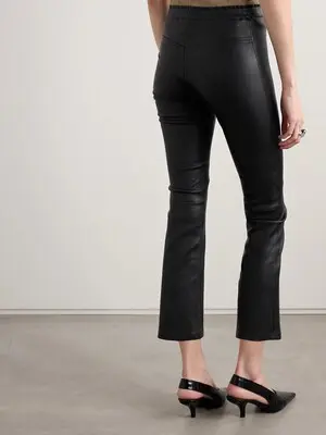 Stouls Jp Twenty Cropped Leather Flared Leggings