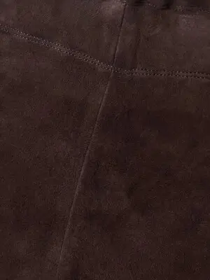 Stouls Jp Twenty Cropped Suede Flared Leggings - Brown