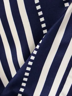 LEMLEM Safia Striped Satin Shorts - Blue