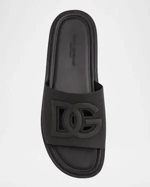Dolce & Gabbana Rubber Slides - Black