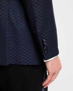 Emporio Armani Apos;s Geo Jacquard Dinner Jacket - Blue