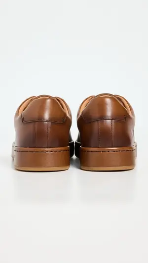 Allen Edmonds Barnes Leather Sneakers - Coffee