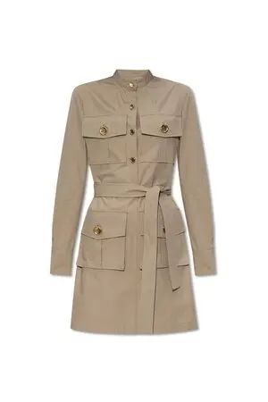 Givenchy Givenchy Safari Shirt Dress - Brown