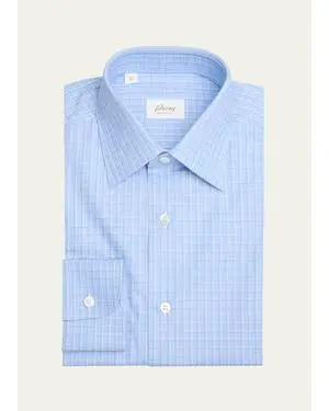 Brioni Cotton Check Dress Shirt