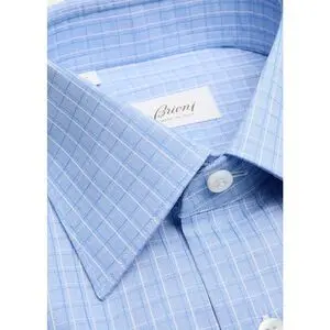 Brioni Cotton Check Dress Shirt