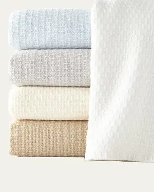 SFERRA Marcus Tara Full/queen Blanket, 96" X 100 - Ivory
