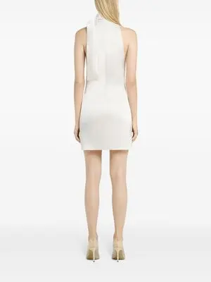 COURREGES Attached-scarf Mini Dress - Neutrals