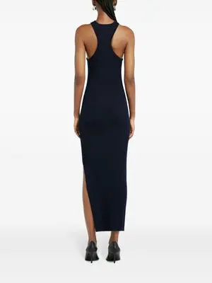 COURREGES Scuba Rib Knit Dress - Blue