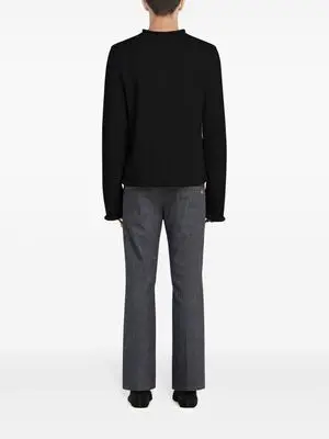 COURREGES Crew-neck Sweater - Black