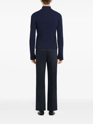 COURREGES Knitted Zip Cardigan - Blue