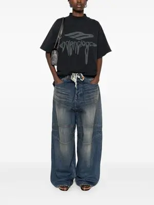 Balenciaga 3b Liquified Oversize T-shirt - Black