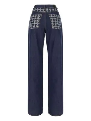 Amiri Monogram Straight Leg Jeans - Blue