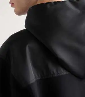 Prada Cotton-fleece And Re-nylon Hoodie