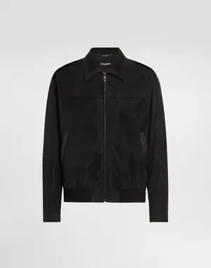 Dolce & Gabbana Canvas Bomber Jacket With Logo Tag