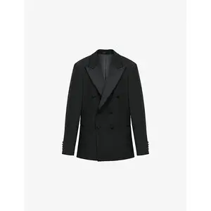 REISS Poker Double-breasted Stretch Wool-blend Jacket
