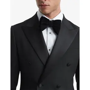 REISS Poker Double-breasted Stretch Wool-blend Jacket