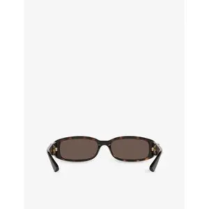 Gucci Gg1661s Square-frame Tortoise Sunglasses - Brown