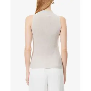 Vince Sleeveless Metallic Knit Top