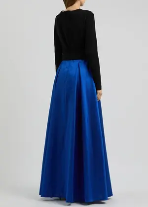 Talbot Runhof Colour-blocked Maxi Gown