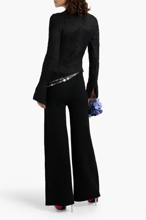 Rabanne Chainembellished Merino Woolblend Wideleg Pants