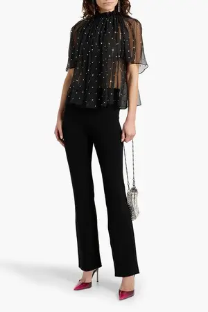 Rabanne Wool-blend Bootcut Pants - Black