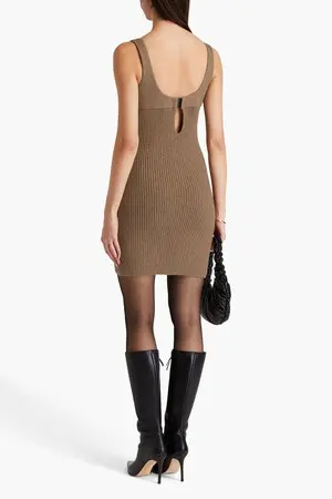 Alexander Wang Mélange Ribbed-knit Mini Dress