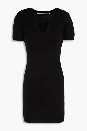 Alexander Wang Ribbed Alpaca-blend Mini Dress