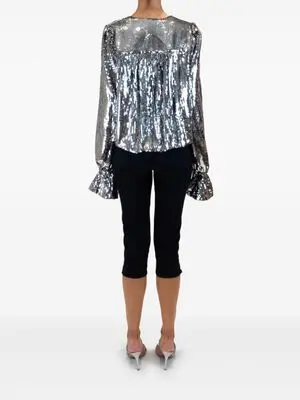 Azeeza Thistle Blouse - Silver