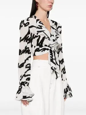 Balmain Love Letter-print Blouse