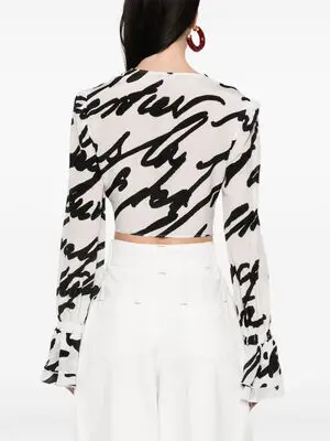 Balmain Love Letter-print Blouse