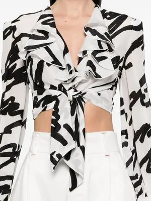 Balmain Love Letter-print Blouse