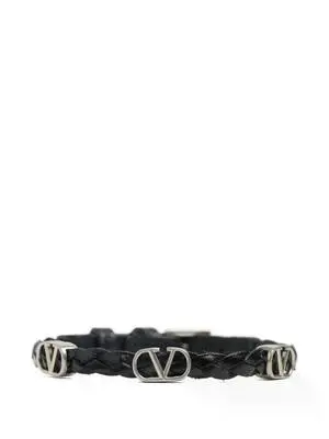 Valentino Garavani Vlogo Signature Braided Bracelet - Black