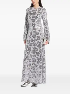 ROTATE BY BIRGER CHRISTENSEN Sequinned Chiffon Maxi Dress