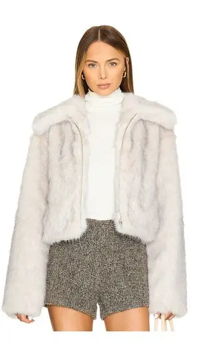 LOVERS AND FRIENDS Nina Faux Fur Jacket - Ivory