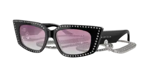 JIMMY CHOO Embellished Sunglasses - Clear Gradient Fuxia Mirror Silver