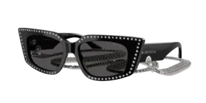 JIMMY CHOO Embellished Sunglasses - Grigio Scuro