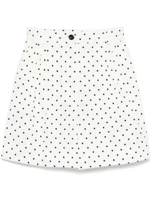 Dolce & Gabbana Polka-dot Box-pleat Shorts - White