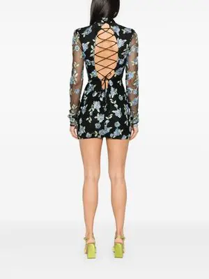 ROTATE BY BIRGER CHRISTENSEN Mesh Mini Dress - Black
