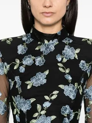 ROTATE BY BIRGER CHRISTENSEN Mesh Mini Dress - Black