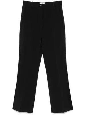 Elisabetta Franchi Satin-trim Crepe Trousers - Black