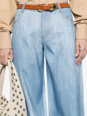 Ermanno Scervino Denim-print Trousers