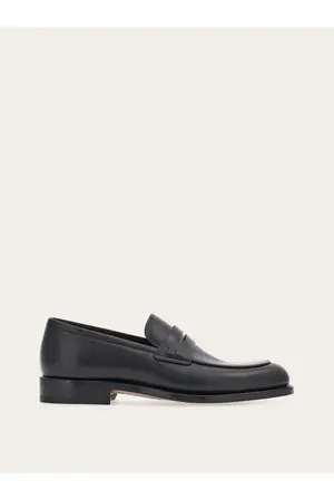 FERRAGAMO Tramezza Penny Loafer - Black