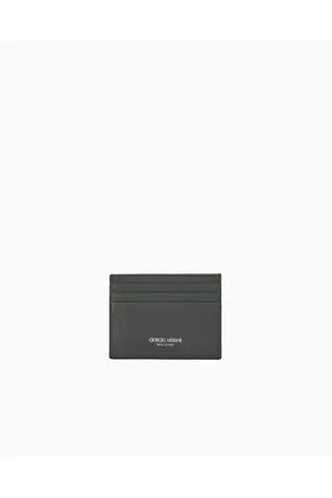 Giorgio Armani Leather Card Holder - Green