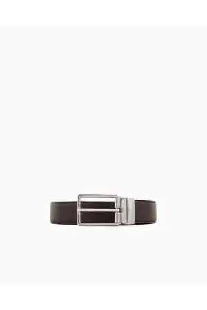 Emporio Armani Emporio Armani Reversible Leather Belt Brown