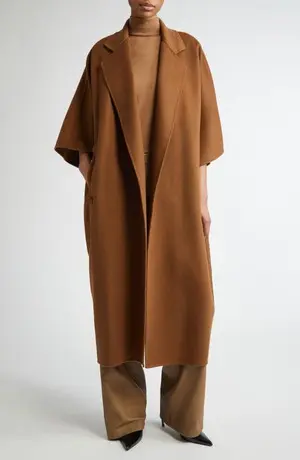 Max Mara Gitano Camel Hair Cape Coat - Tobacco