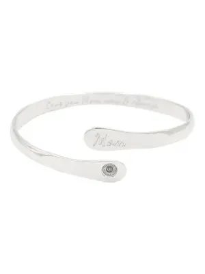 DLORIA Hollywood Sensation Engraved Mom Cuff Bracelet - Silver