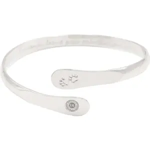 DLORIA Hollywood Sensation Furry Friends Paw Print Cuff Bracelet - Silver