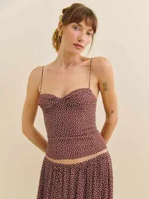 REFORMATION Pixie Top - Brown