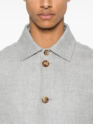 Brunello Cucinelli Mélange-effect Bomber Jacket - Grey