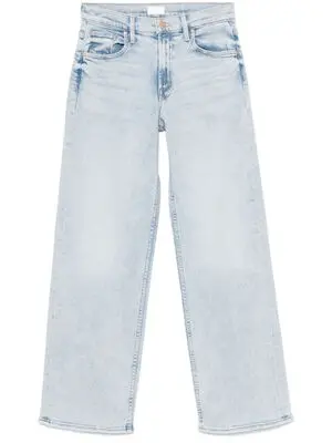 MOTHER The Spinner Zip Sneak Jeans - Blue